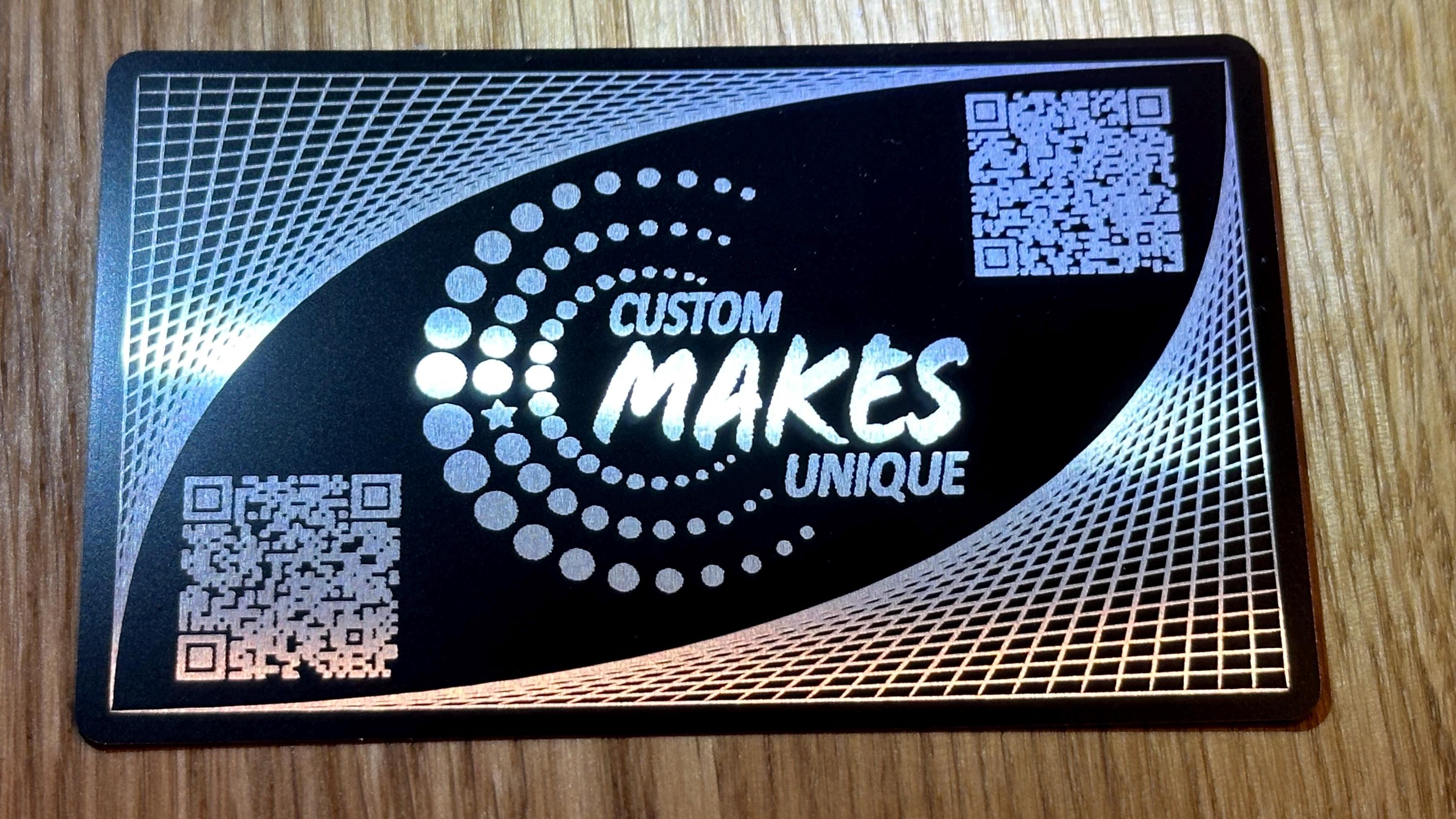25 Pcs of Metal Business Cards, Name Tags, Etc - Laser Engraved ...
