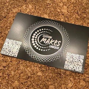 25 Pcs of Metal Business Cards, Name Tags, Etc - Laser Engraved ...