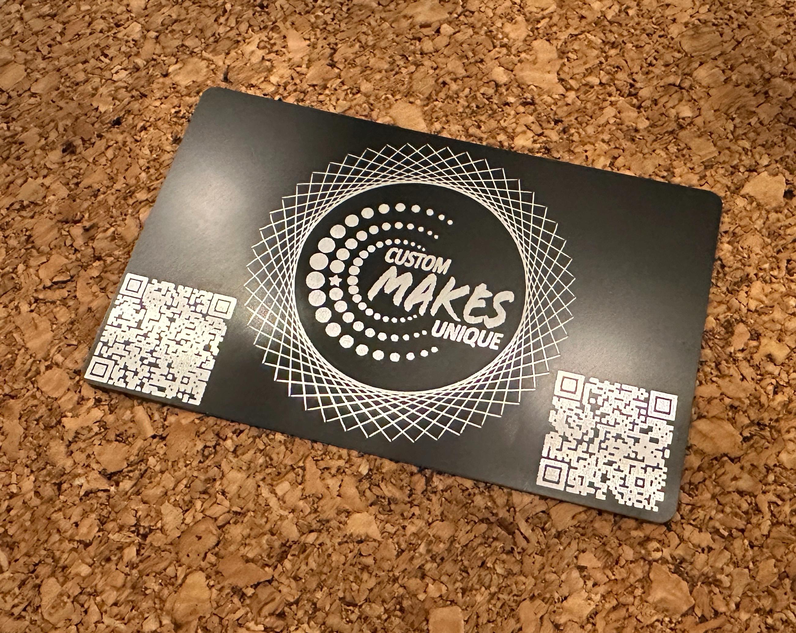 25 Pcs of Metal Business Cards, Name Tags, Etc - Laser Engraved ...