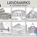 Coloring Pages of 15 Iconic Landmarks | Printable World Travel Coloring ...