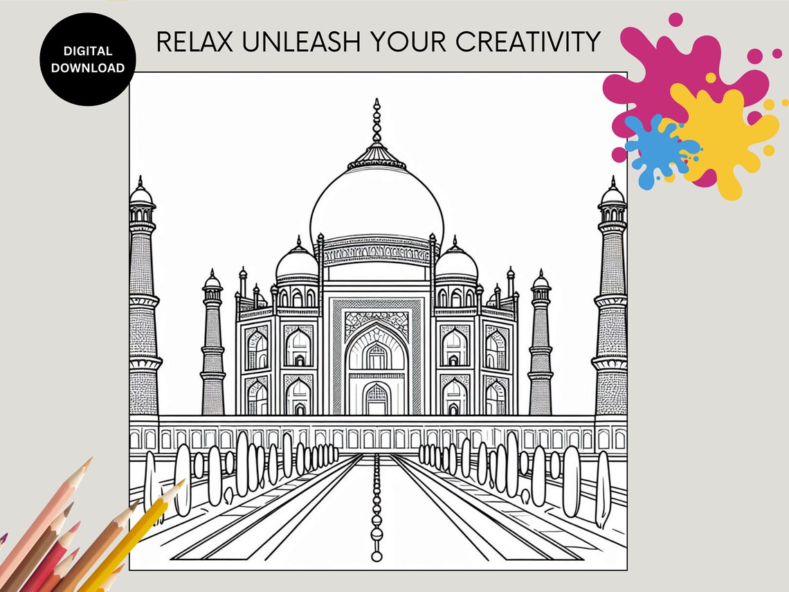Coloring Pages of 15 Iconic Landmarks | Printable World Travel Coloring ...