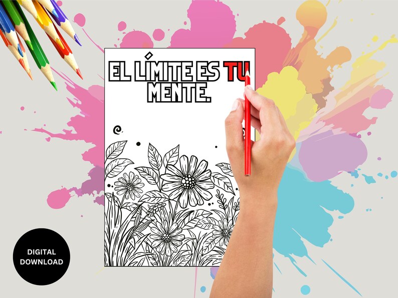 Spanish Motivational Quotes Coloring Pages: Mandala Art Therapy ...