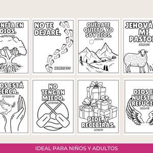 Spanish Bible Verse Coloring Book | 20 Printable Pages With Scriptures ...