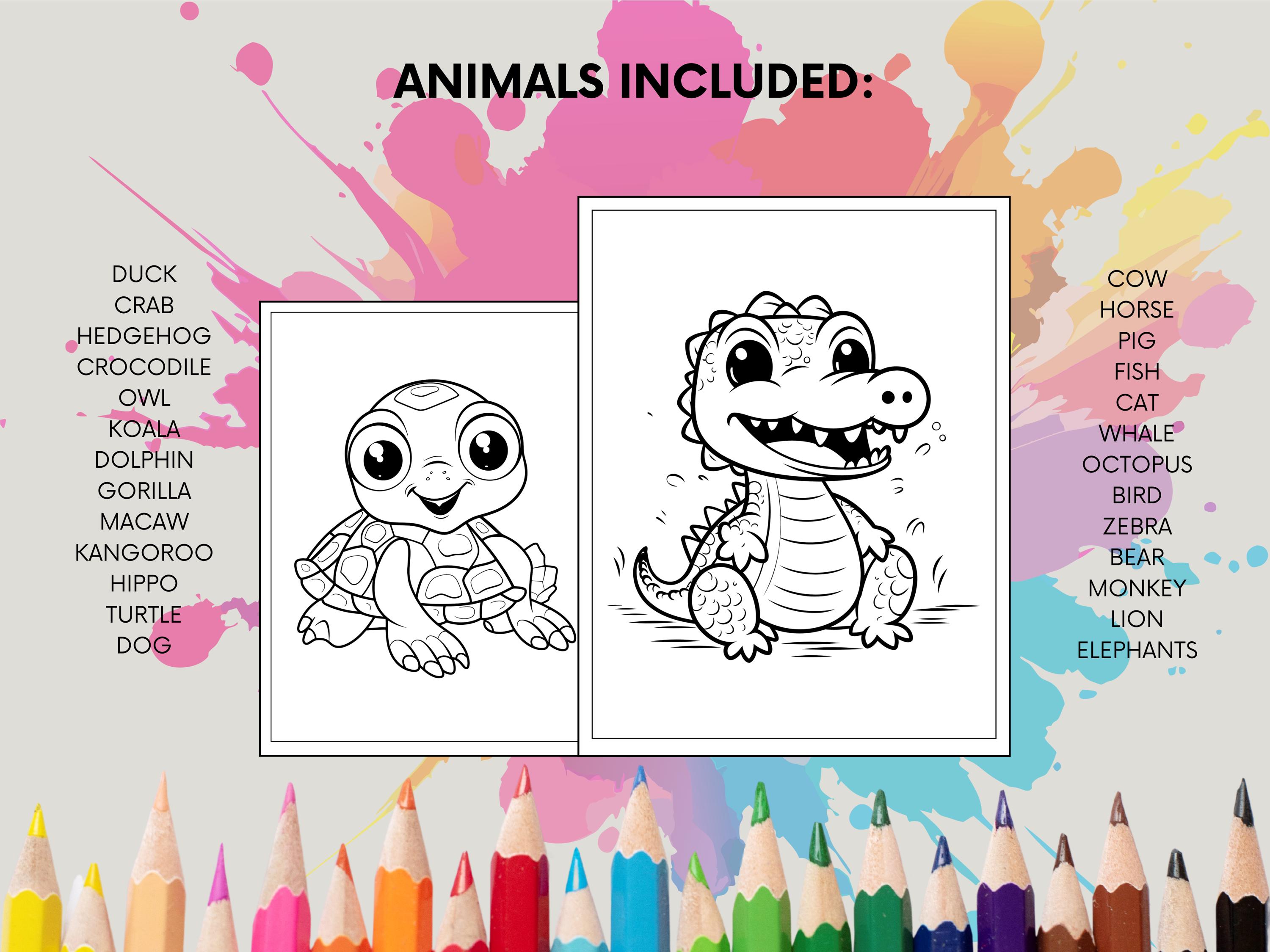 Animals Coloring Book | 26 Unique Animal Coloring Pages | Perfect for ...