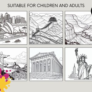 Coloring Pages of 15 Iconic Landmarks | Printable World Travel Coloring ...