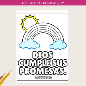 Spanish Bible Verse Coloring Book | 20 Printable Pages With Scriptures ...