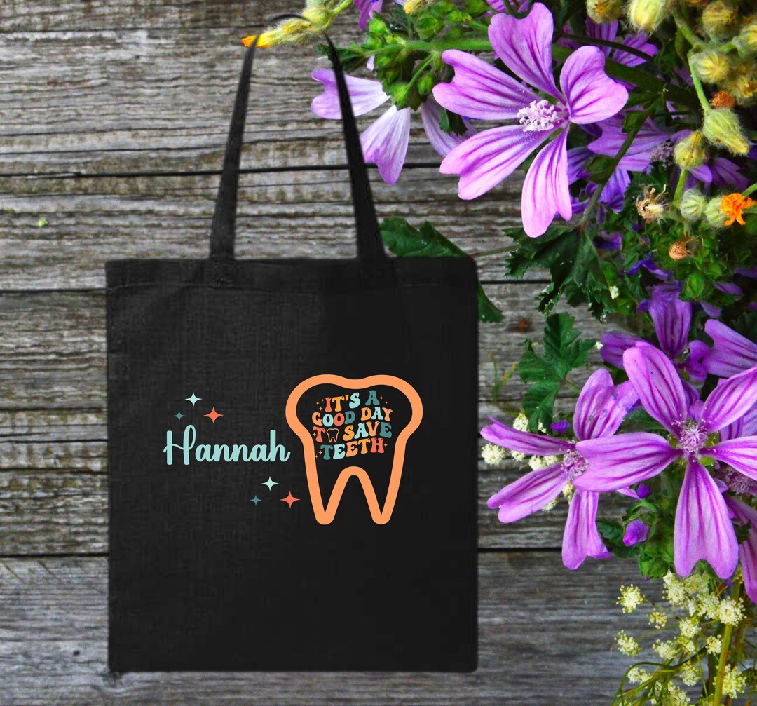 Custom Dental Assistant Tote Bag, Dentist Gift, Dental Hygienist Gift ...
