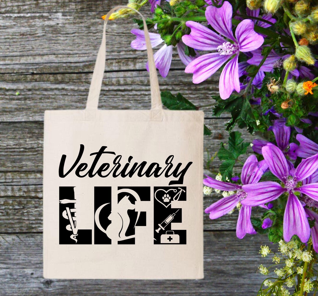 Vet Tech Tote Bag , VETERINARY LIFE Bag Gift , Gift for Dog Lover Bag ...
