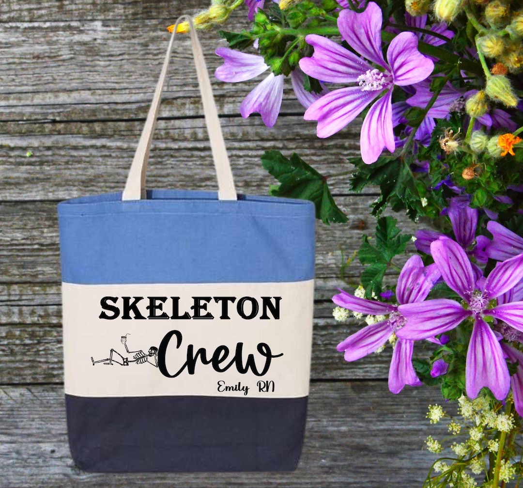 Custom Radiology Skeleton Crew Tote Bag, Xray Tech Crew Tote Bag, Rad ...