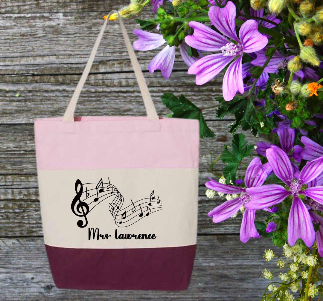 Custom Music Tote Bag, Music Lover Bag, Personalized Musician Tote Bag ...