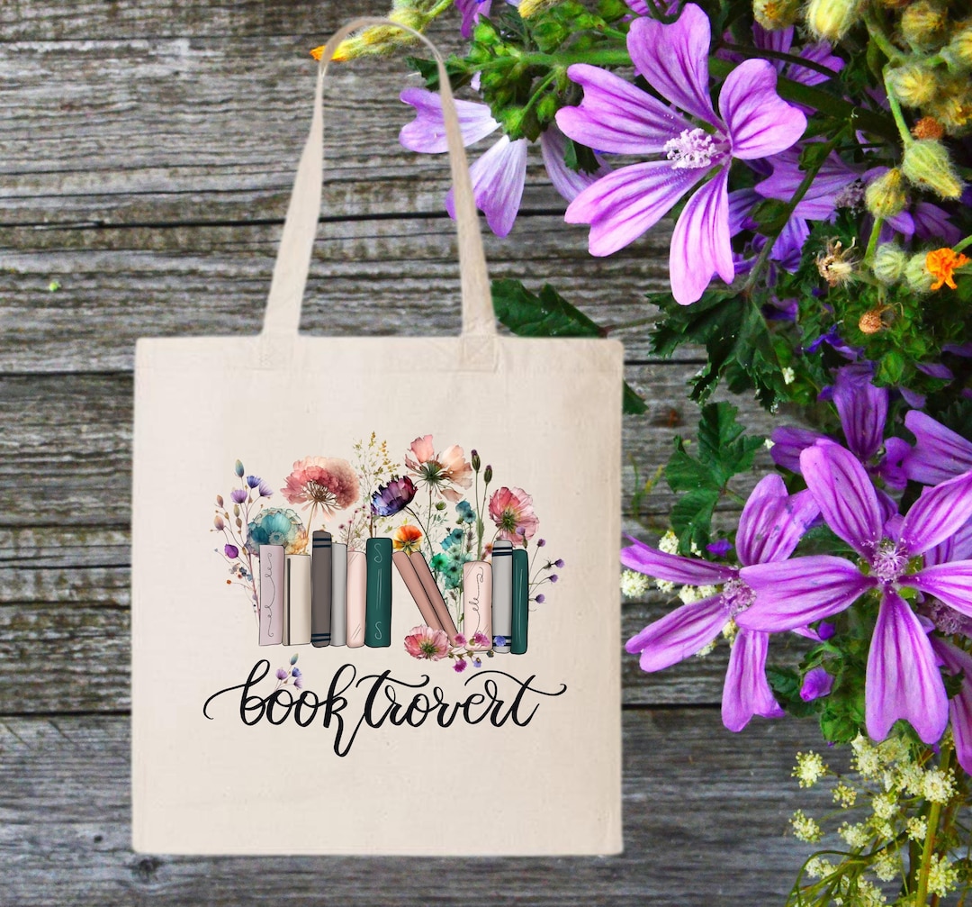 Custom Booktrovert Bag, Book Lover Tote Bag, Bookish Gift Idea, Book ...