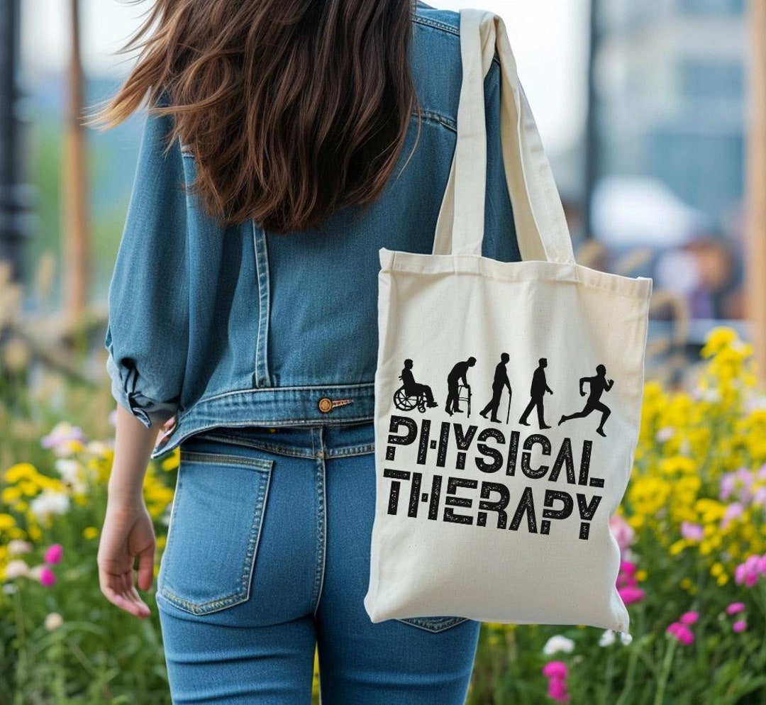 Physical Therapy Tote Bag, Custom Physical Therapist Gift , Canvas Tote ...