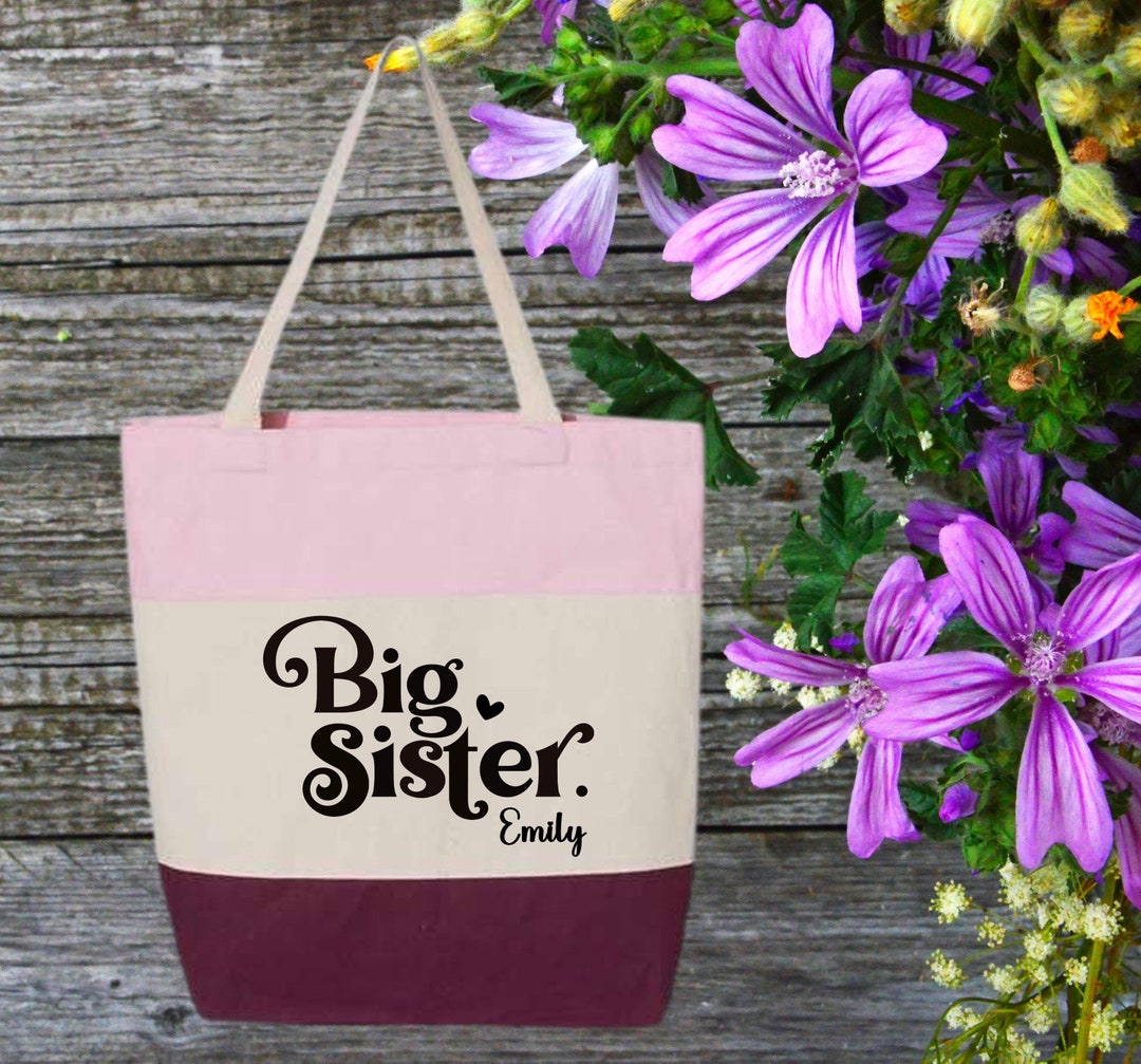Custom Big Sister Tote Bag, Big Sister Bag, Gift for Sister, Sister ...