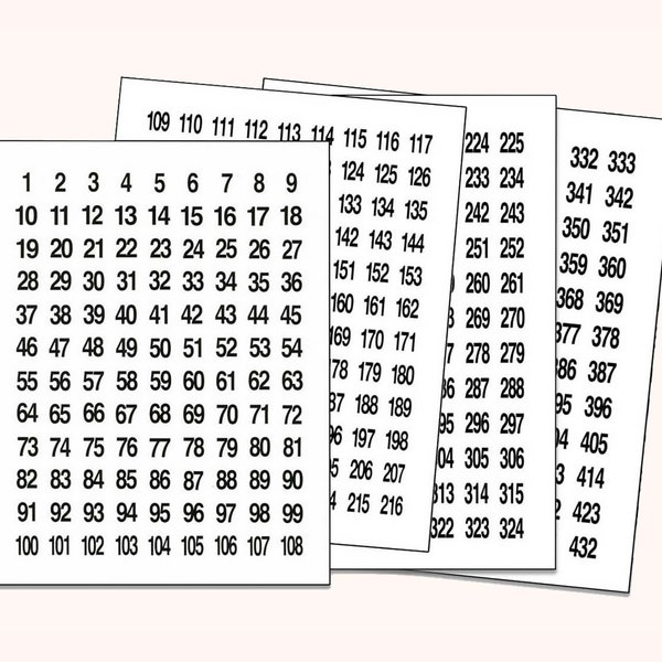 Sequential Numbered Stickers - Etsy