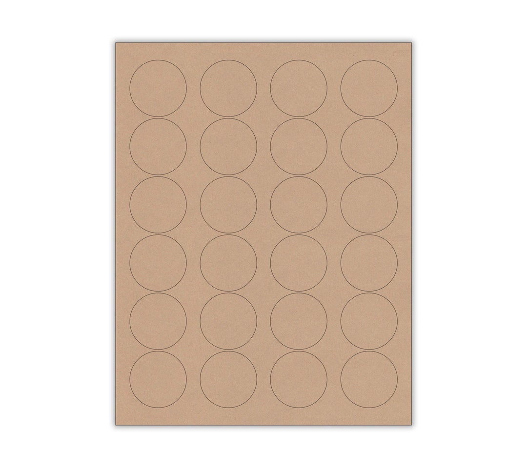 1-2/3" Blank BROWN KRAFT Round Circle Stickers,kraft Labels,round ...