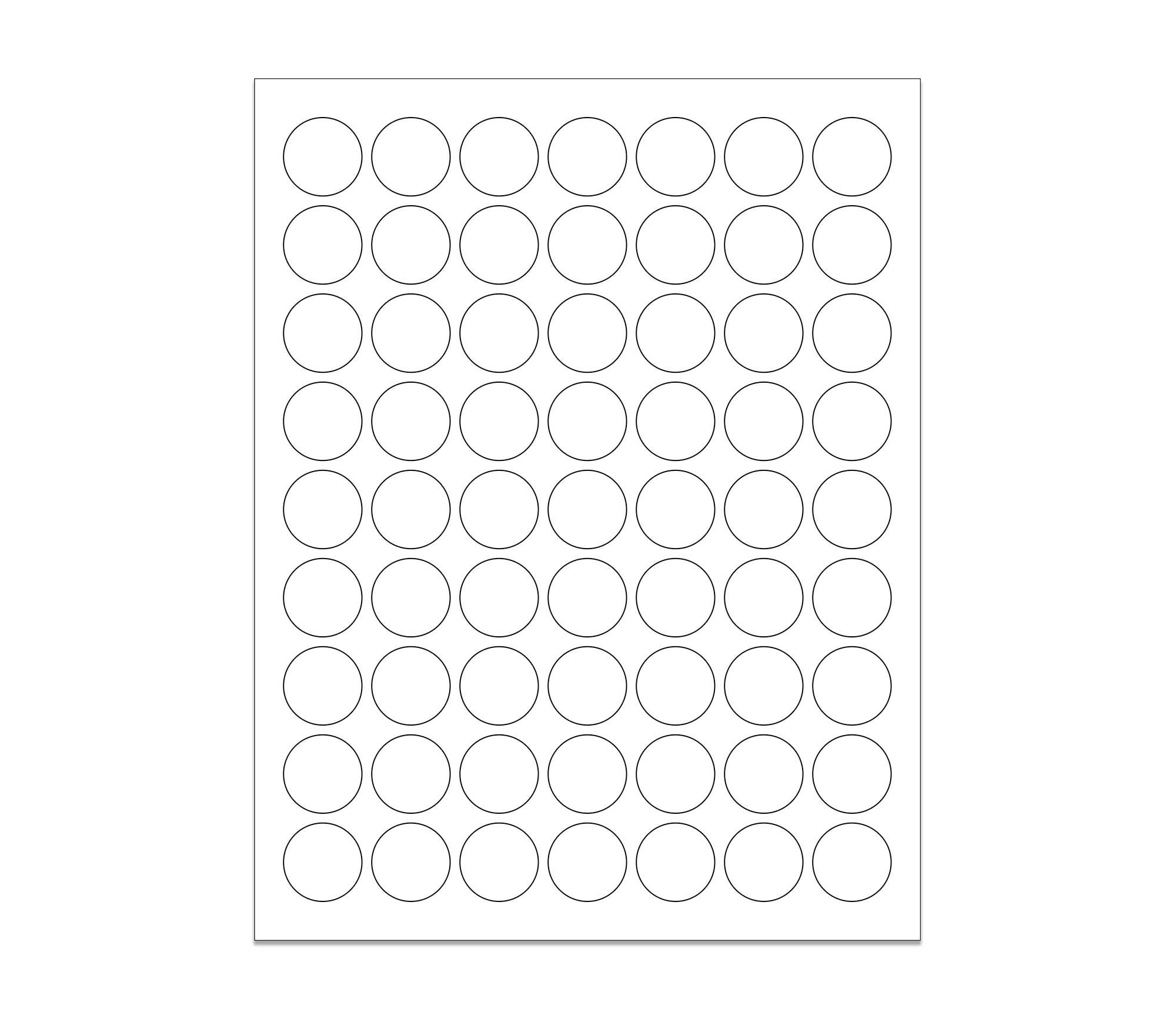 1 GLOSSY Blank WHITE Stickers 1 Round Circle - Etsy Canada