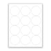 2-1/2" Blank WHITE MATTE Round Circle Stickers for Inkjet & Laser ...