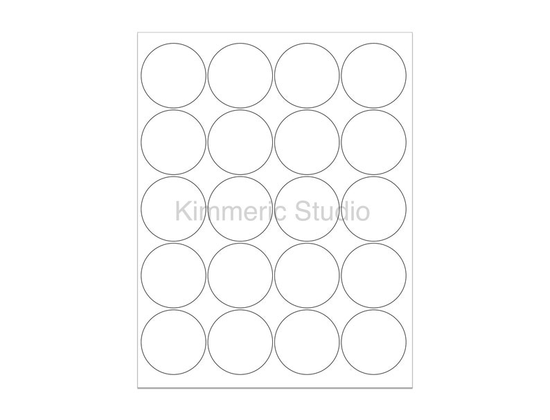 2" Blank WHITE MATTE Circle Stickers for Inkjet & Laser Printers. Size ...