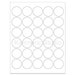 1-1/2" Blank WHITE MATTE Round Circle Stickers for Inkjet & Laser ...