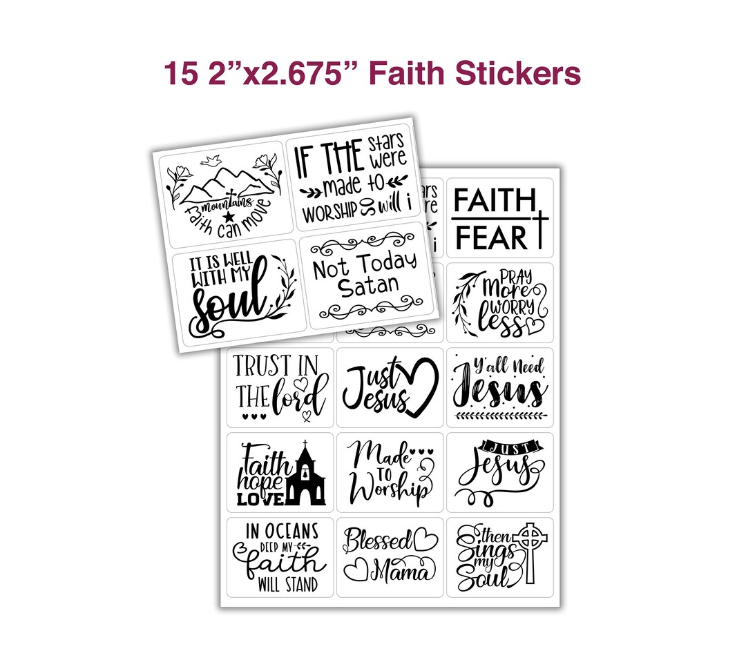 FAITH Stickers,religious Planner Stickers,faith Journaling,jesus ...