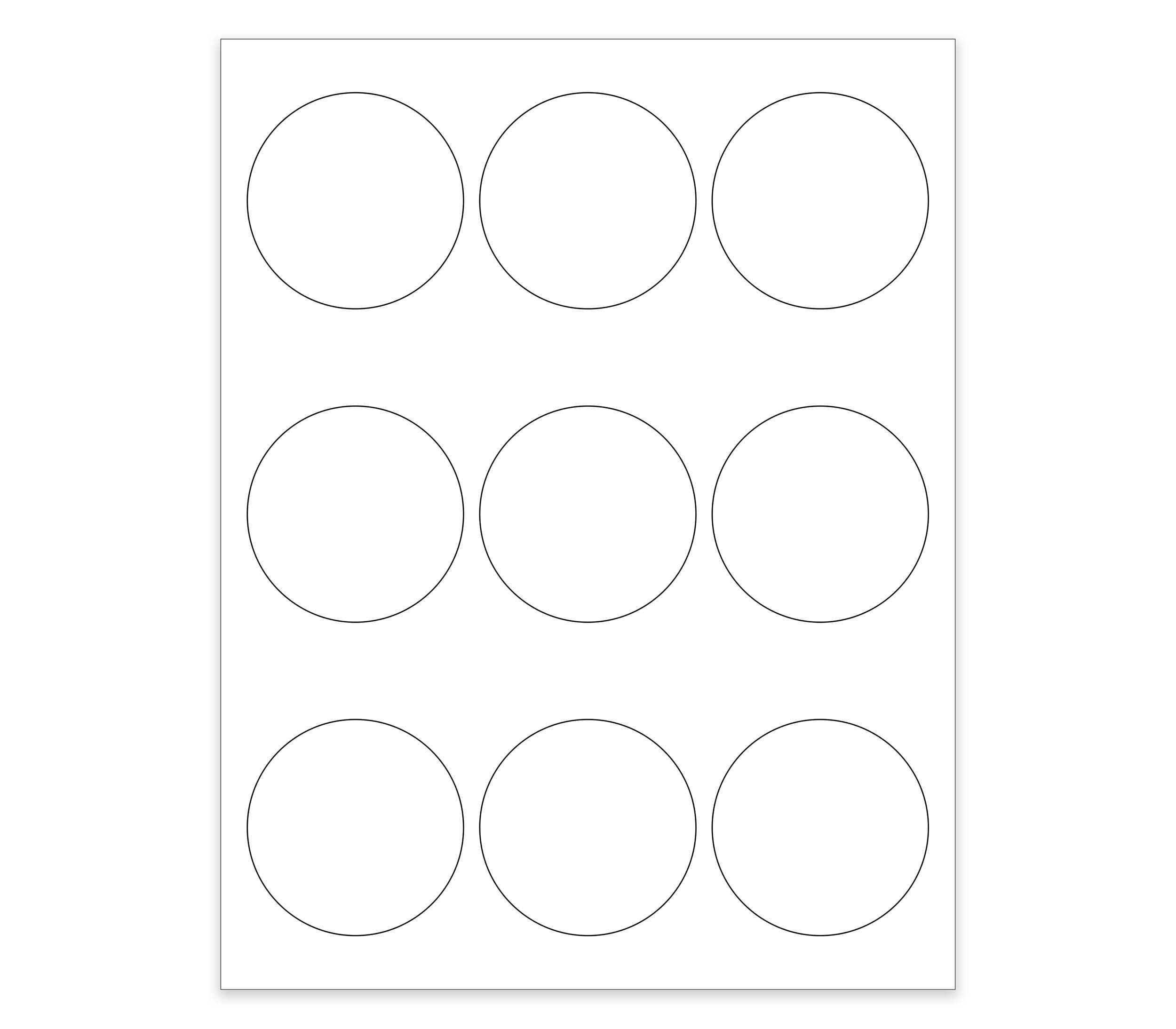 2.5" Blank White Matte Round Circle Stickers for Inkjet & Laser ...