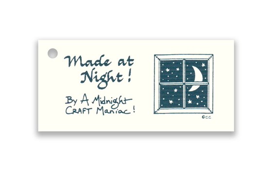 Hang TagsSay MIDNIGHT CRAFT MANIAC Tags For CraftersPrice | Etsy