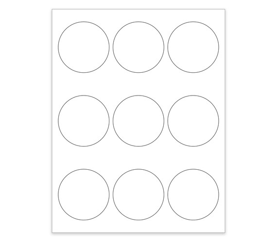2.5 Blank White Matte Round Circle Stickers for Inkjet & - Etsy