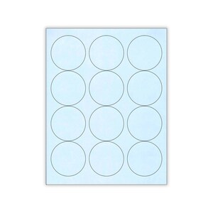 2.5" Blank BLUE Round Stickers,round Stickers,canning Labels,printable ...