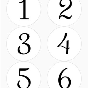 NUMBERS #1-#30 STICKERS Sequential, Large 3-1/3" Circle Labels ...