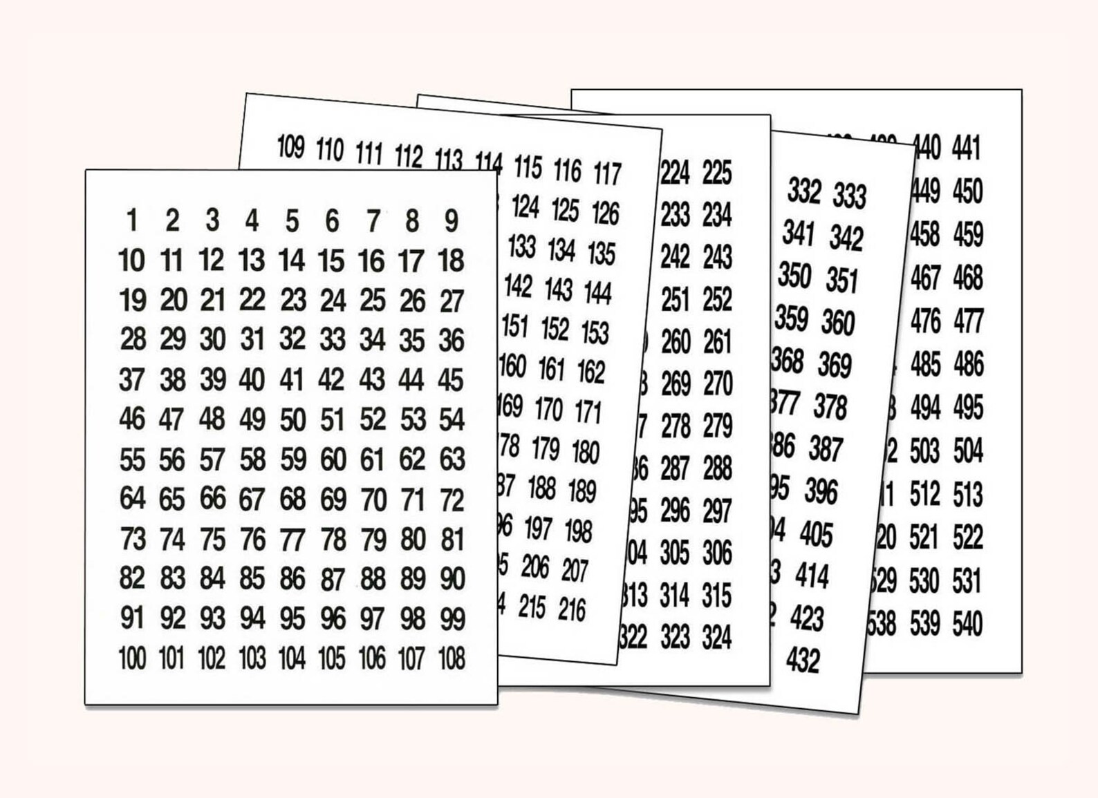 NUMBERS 1540 STICKERS Sequential3/4circle Labels - Etsy