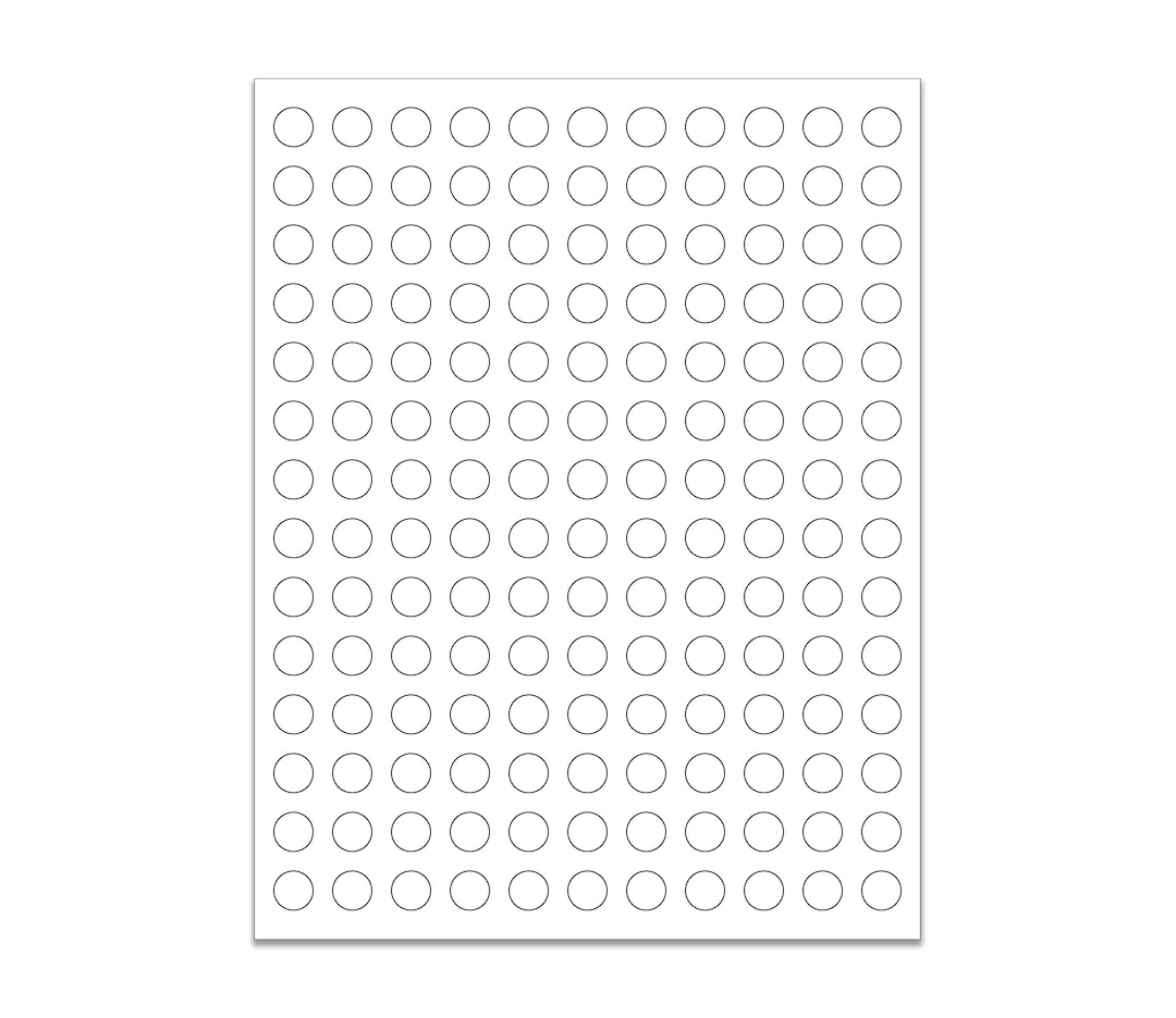 1/2" Blank WHITE MATTE Round Circle Stickers,essential Oil Stickers ...