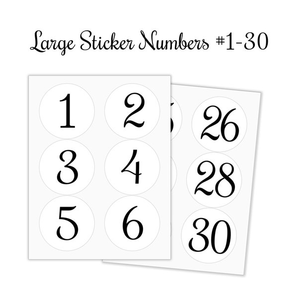 Sequential Numbered Stickers - Etsy