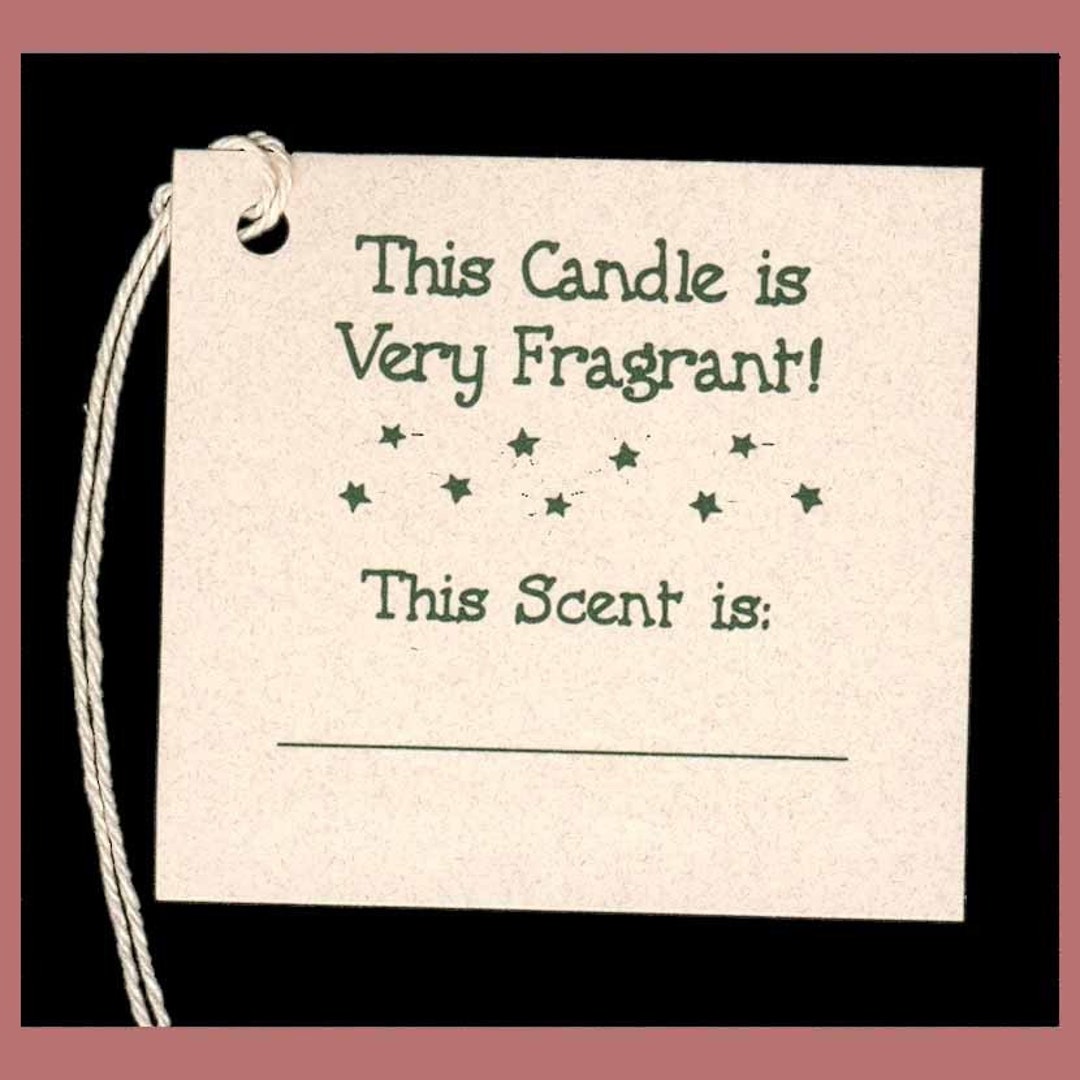 100 FRAGRANT CANDLE Hang Tags -100 Ecru Strings Included - Write the ...