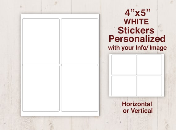 4x5 Rectangle Custom Labelswhite Matte - Etsy Finland