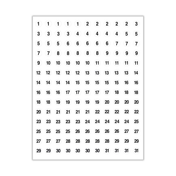 Sequential Numbered Stickers - Etsy
