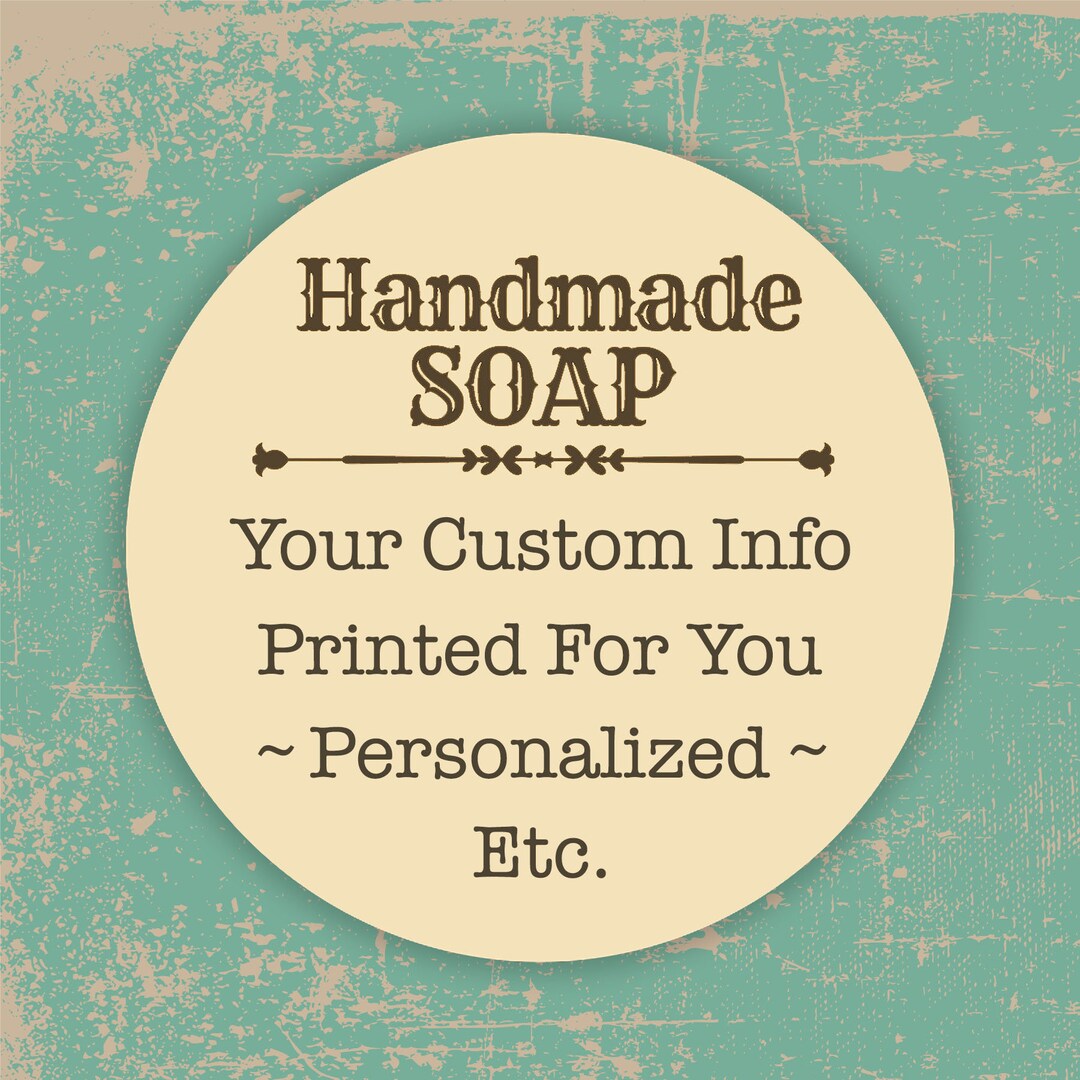 Personalized SOAP Stickers,vintage Look,custom Labels,soap Stickers ...