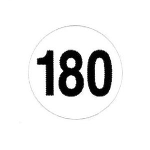 Increments of 154-STICKER NUMBERS #1-#1078, Sequential White~tiny 1/2 ...