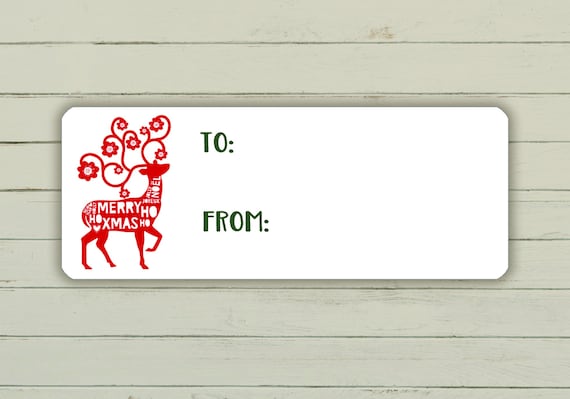 To From Christmas Stickerschristmas Gift Labelsnordic - Etsy
