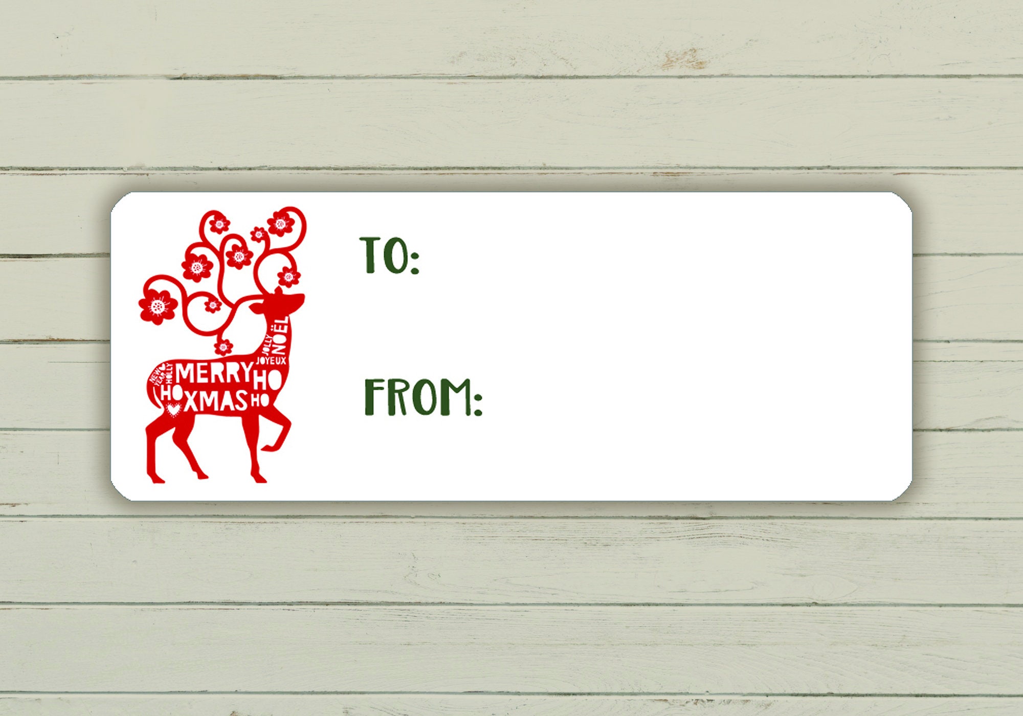 To From Christmas StickersChristmas Gift LabelsNordic | Etsy