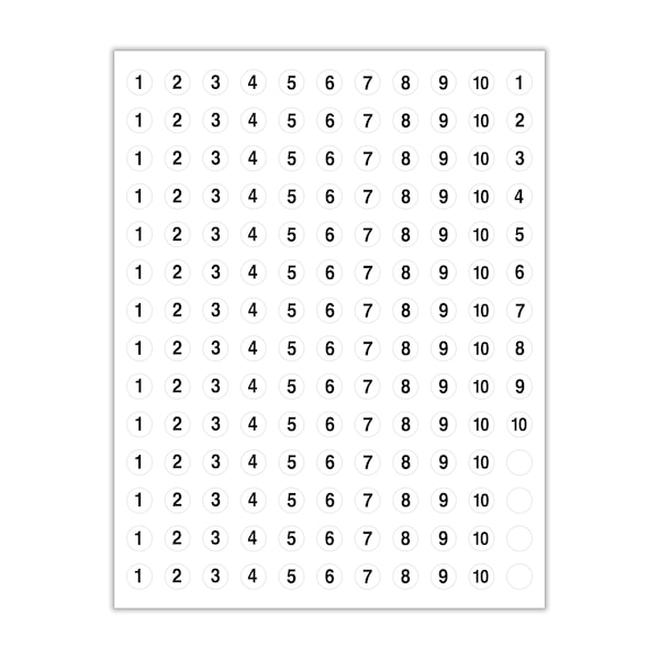 Permanent Number Stickers - Etsy