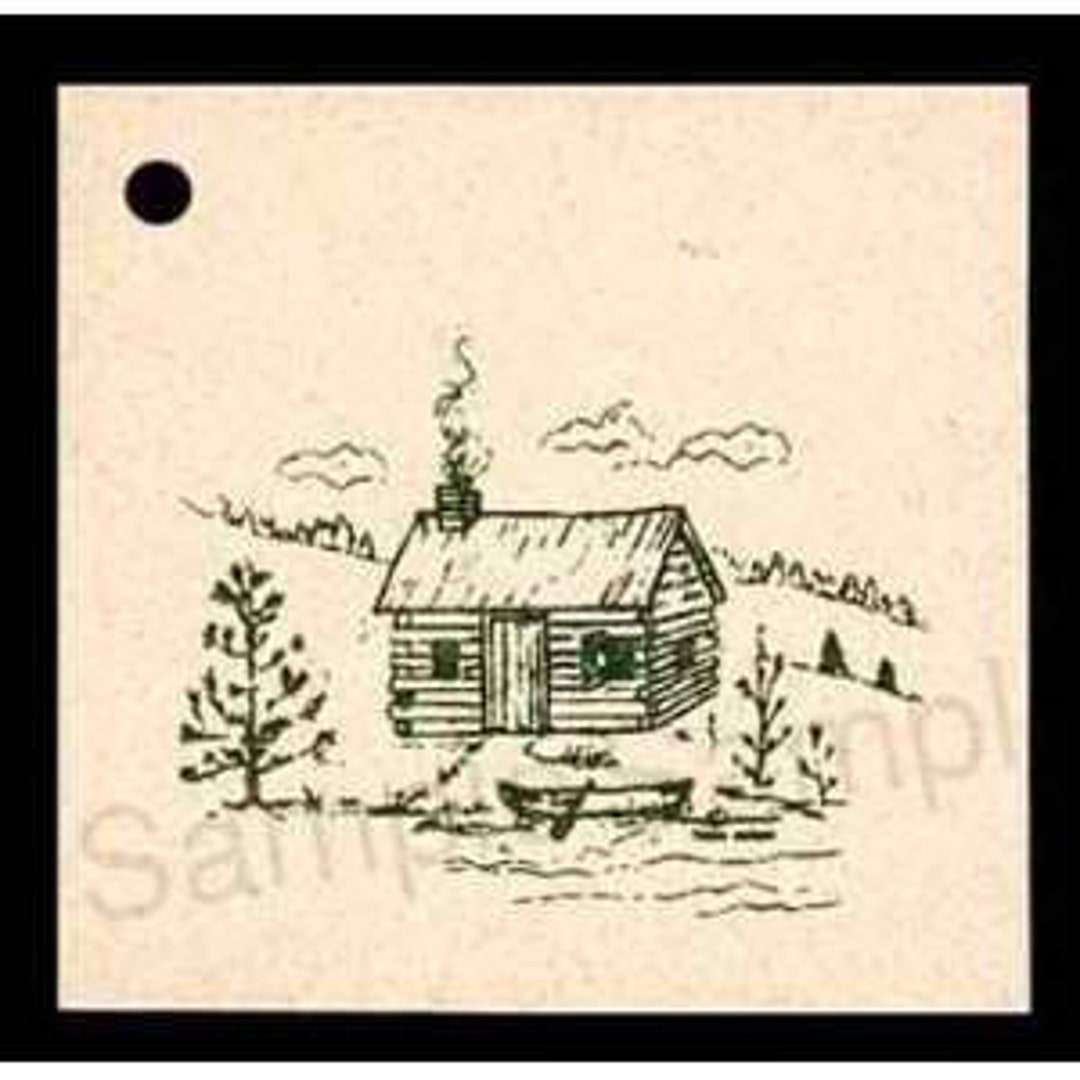100 RUSTIC CABIN Hang Tags -100 Ecru Strings Included - Price Tags ...