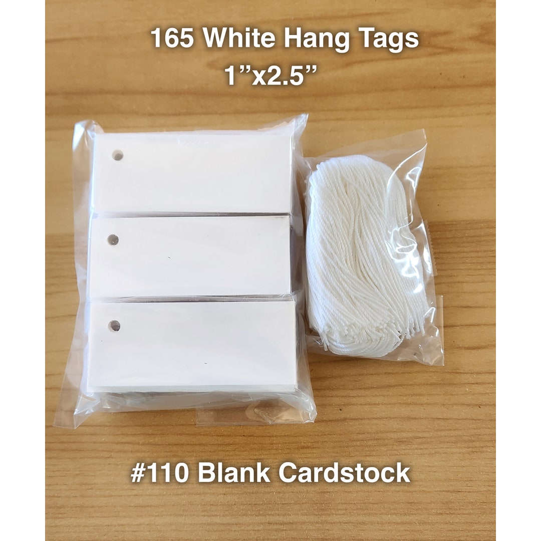 165 1"x2.5" BLANK WHITE Hang Tags & Strings,vendor Tags,blank Tags ...