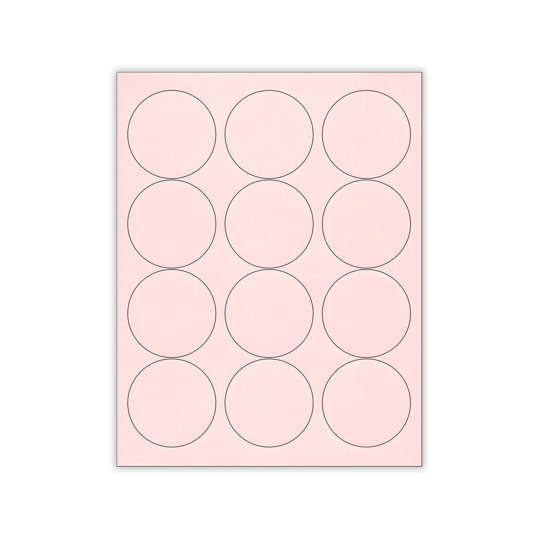 100 Sheets 2.5" Blank PINK Round Stickers,round Stickers,canning Labels ...