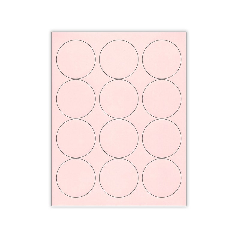 2.5" Blank PINK Round Stickers,round Stickers,canning Labels,printable ...