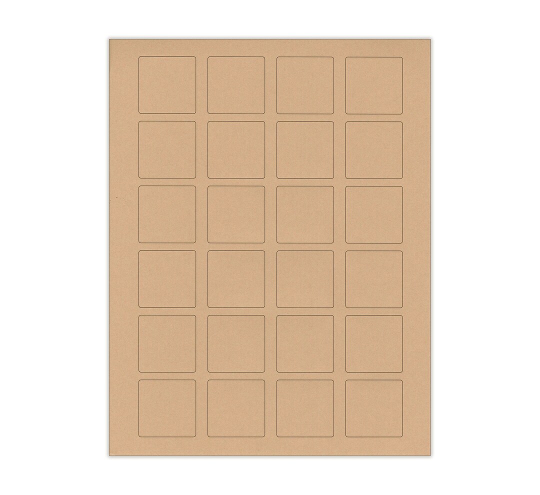 1.5"x1.5" Blank Brown KRAFT Stickers,bulk Stickers,kraft Sticker, Kraft ...