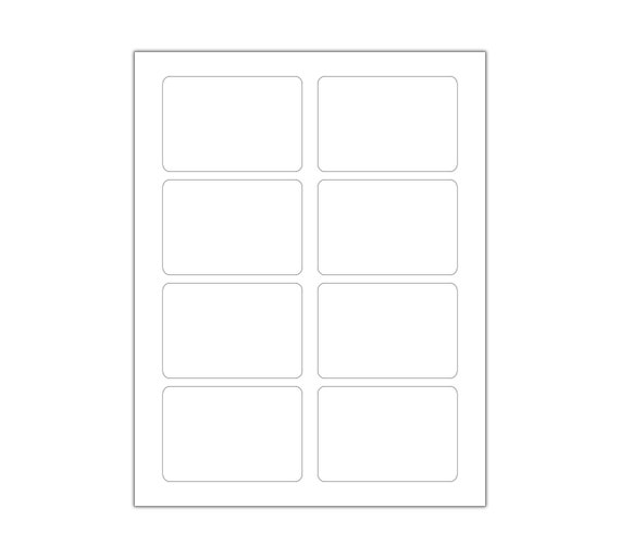 2-1/4x3-3/8 Blank WHITE Stickersblank White | Etsy