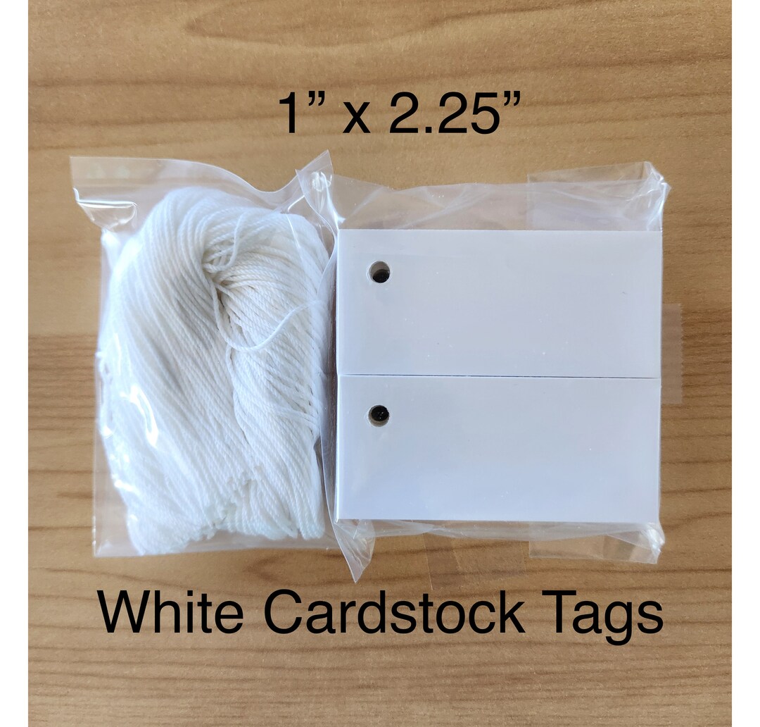 BLANK WHITE Hang Tags. Size 1"x2.25",favor Tags,craft Show Tags,vendor ...