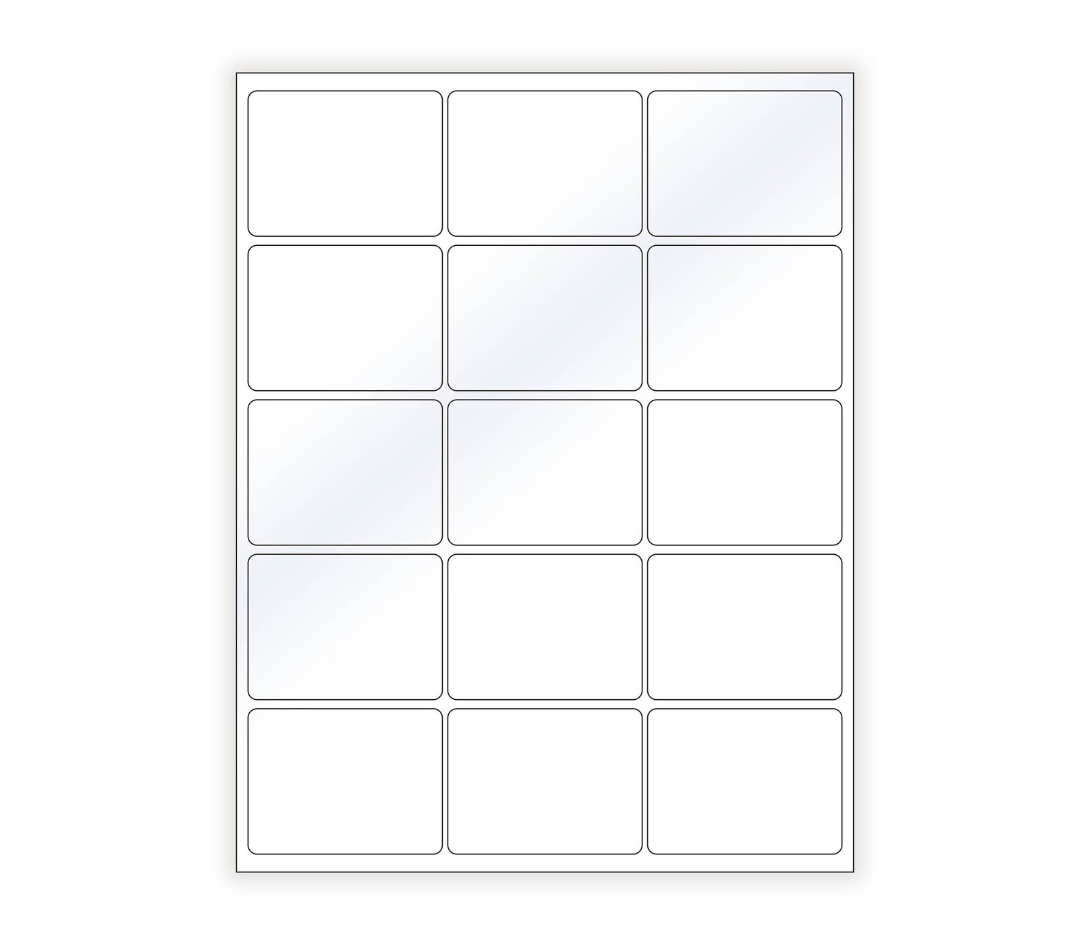 2x2-3/4 GLOSSY Blank White Stickers for LASER Printers Only Blank White ...