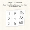 NUMBERS #1-#30 STICKERS Sequential, 1-1/2" Circle Labels Consecutive ...