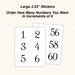 NUMBERS #1-#30 STICKERS Sequential, 1-1/2" Circle Labels Consecutive ...